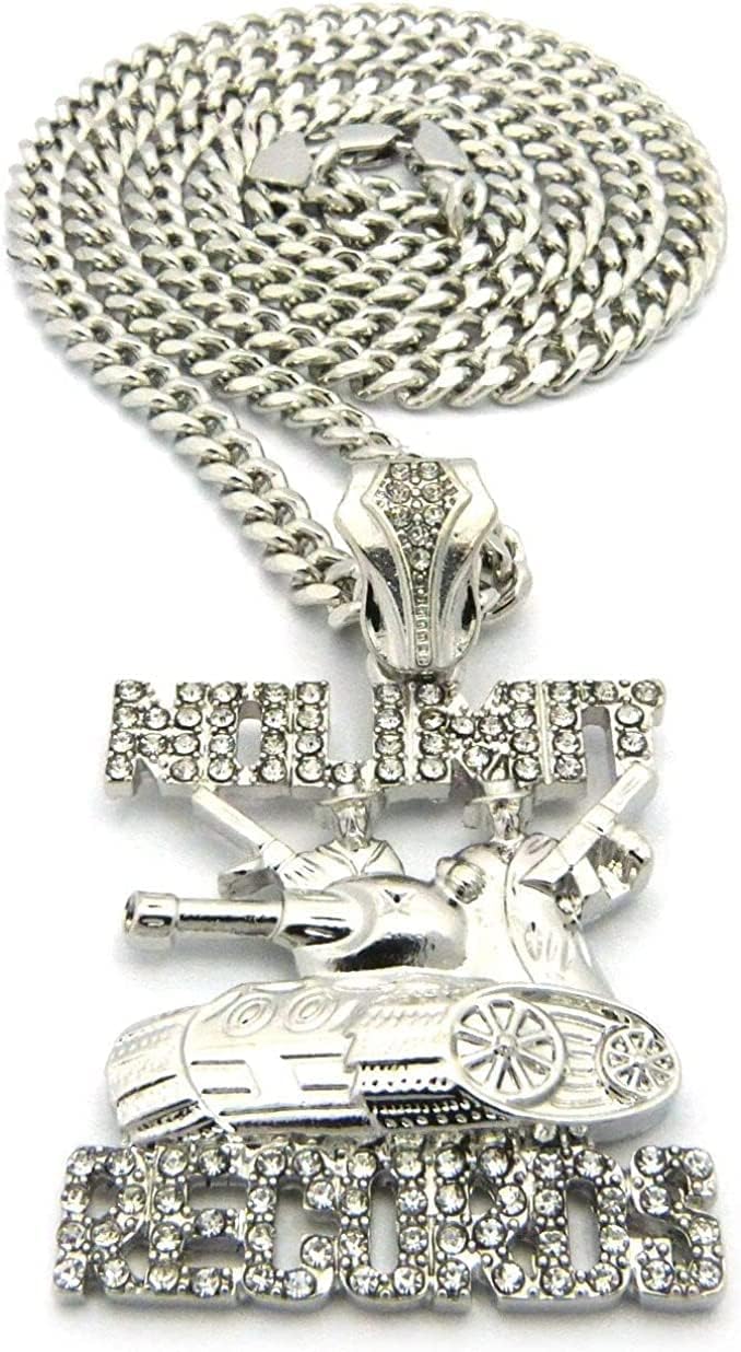 ICED OUT OTF ONLY THE FAMILY PENDANT & 24" BOX/CUBAN/ROPE CHAIN HIP HOP ...