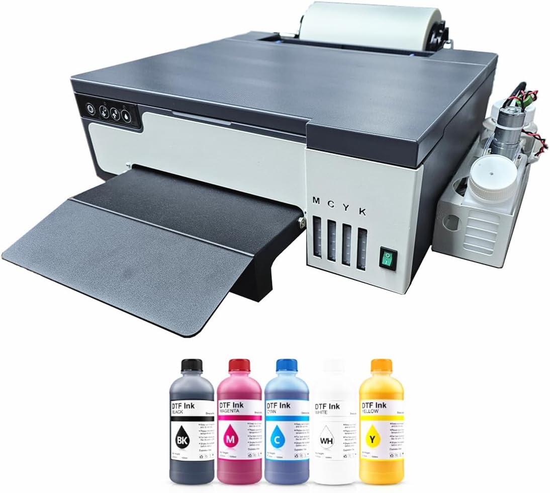 Mai LELU - Impresora de transferencia A4 DTF con alimentador de rollo XP600 cabezal de impresión ...