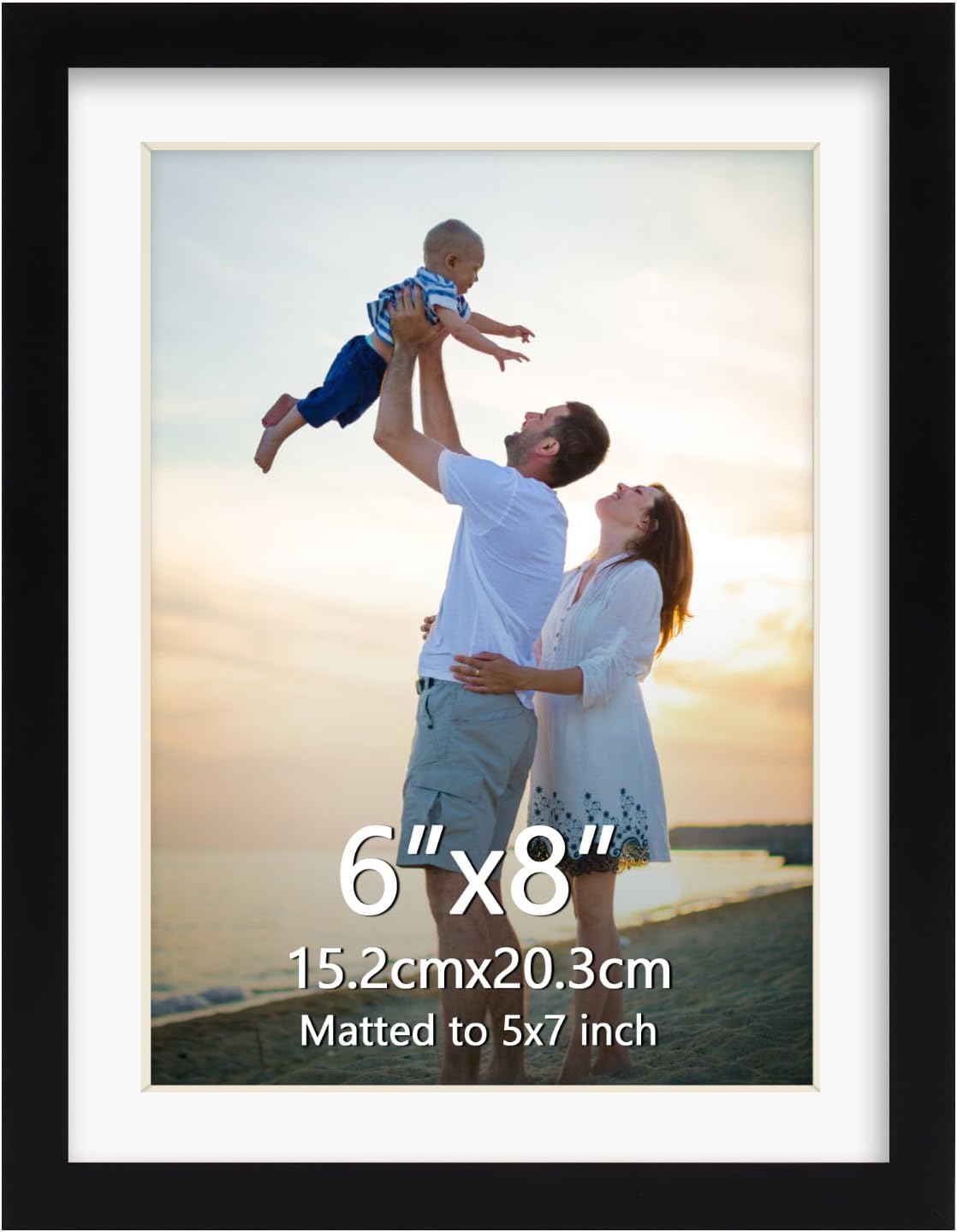 Amazon.com - Klikel 6 X 8 Picture Frame - Black Wooden Wall Hanging And ...