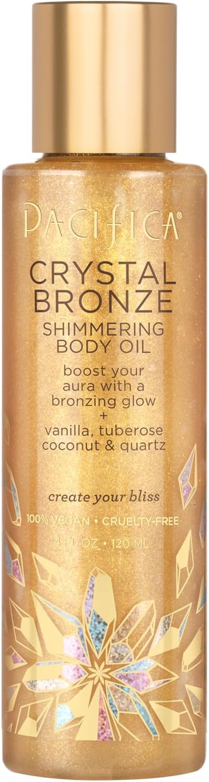 Amazon.com : Pacifica Bronzing Body Oil | Crystal Bronze Shimmering Oil ...