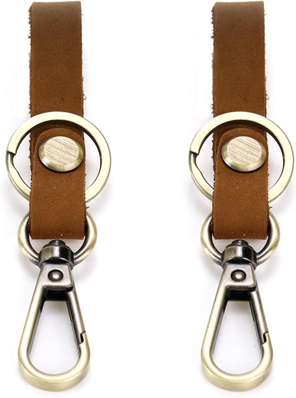 UTALIND 2 Pcs Keychain Leather Rings Hooks, Key Chain with Belt Loop ...