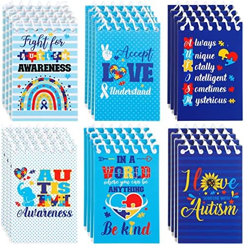 Amazon.com : 24 Pieces Autism Awareness Notepads Bulk Inspirational ...
