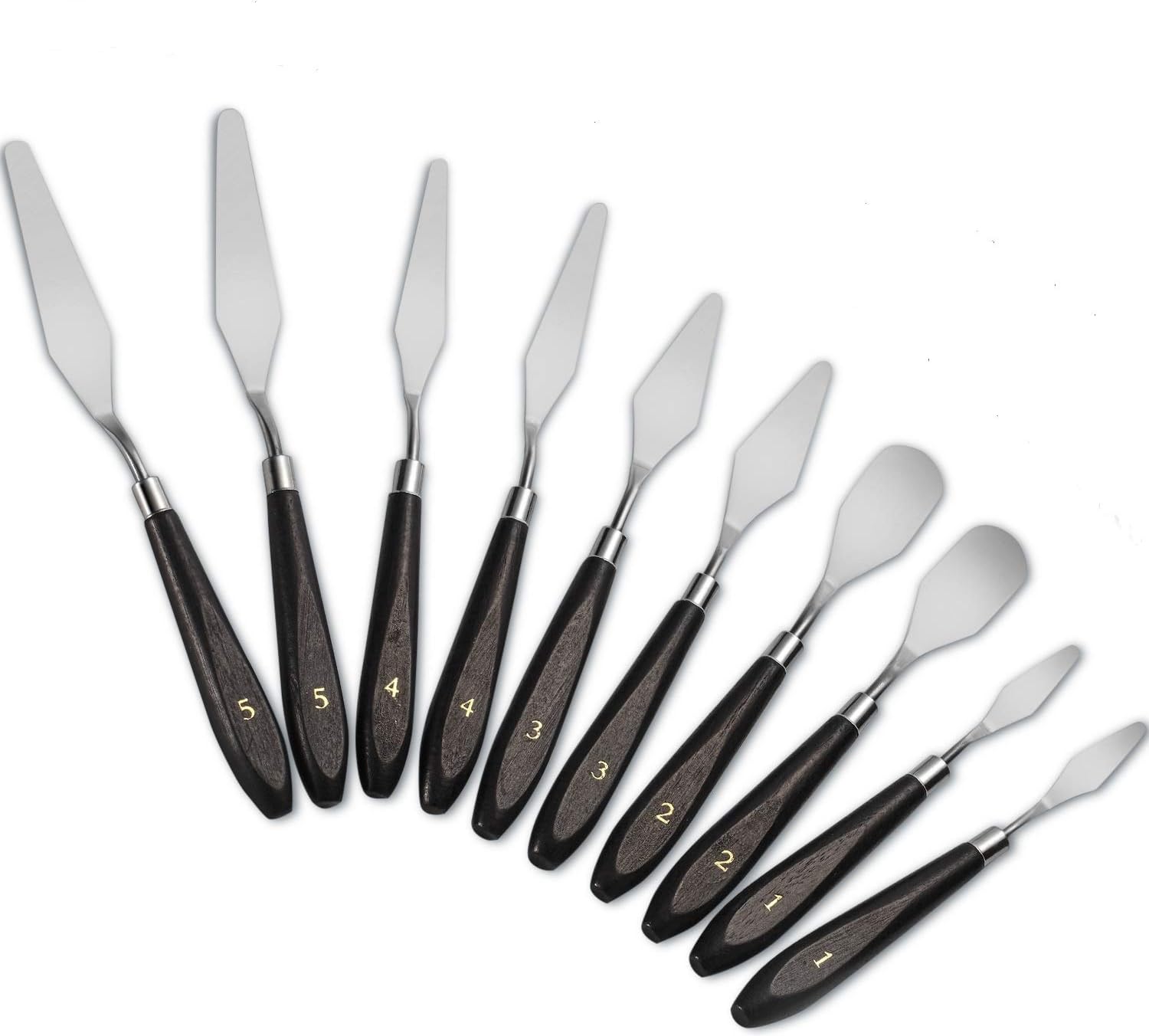 Amazon.com: Young4us 10-Piece Painting Knife Set, Stainless Steel and ...
