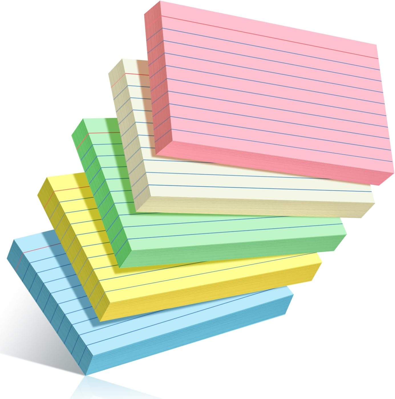 Amazon.com : YIZUUN 250 Pack Colored Index Cards 3x5, Flash Cards for ...