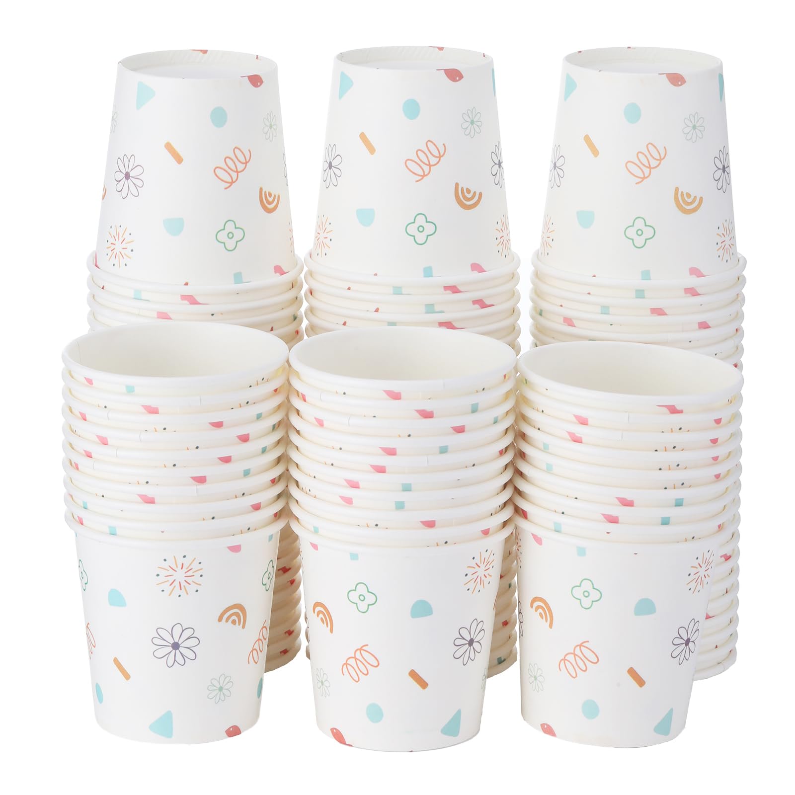 Colored Paper Cups Huaiid 3oz Paper Cups 60-Pack - Colorful Bathroom ...