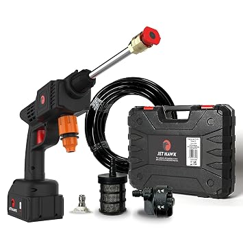 Jet Hawk Cordless Pressure Washer As Seen on High Street TV - Portable ...