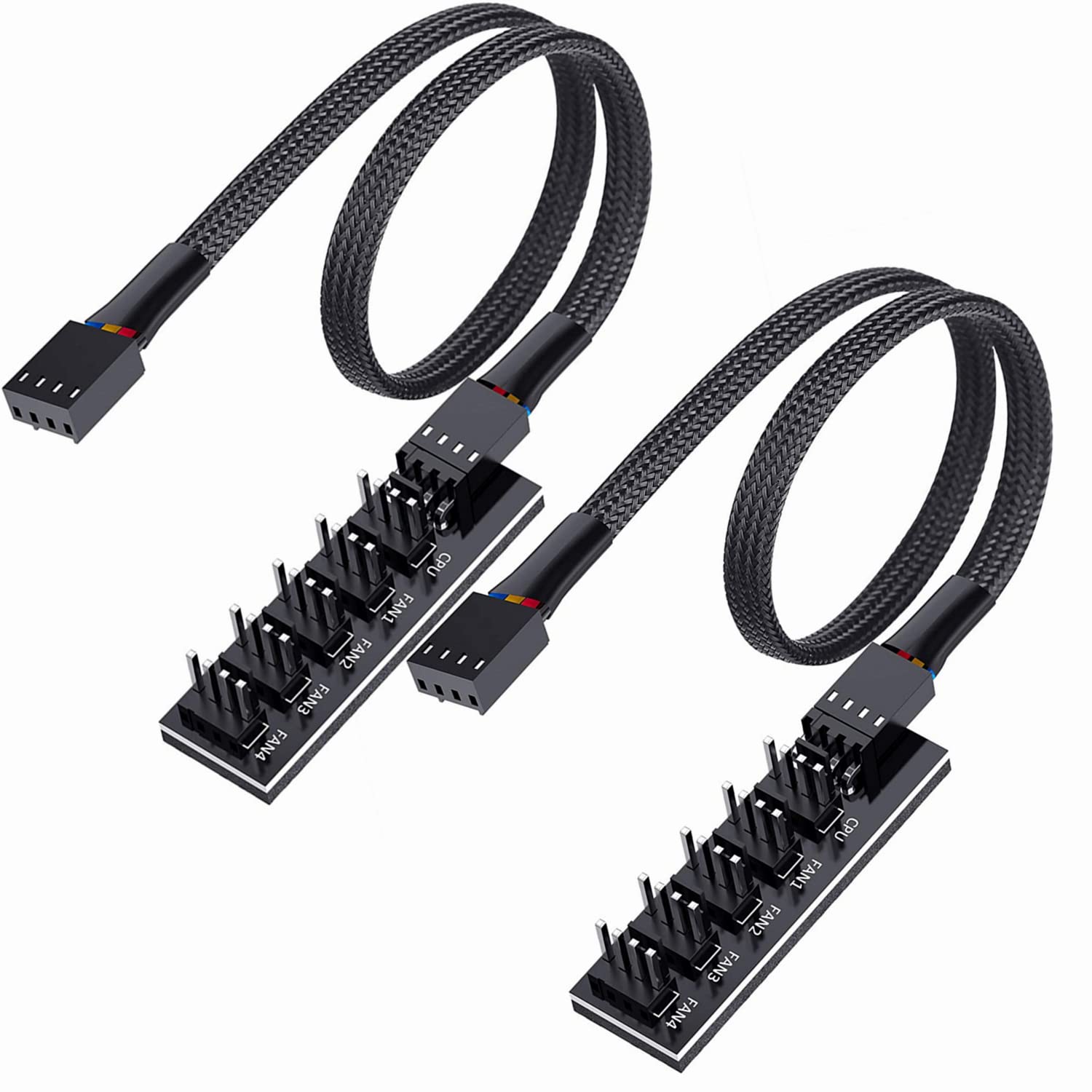 Buy AVERZELLA 2 Pack PWM Fan Hub Splitter 1 to 5 Splitter 5 Way PC Case ...
