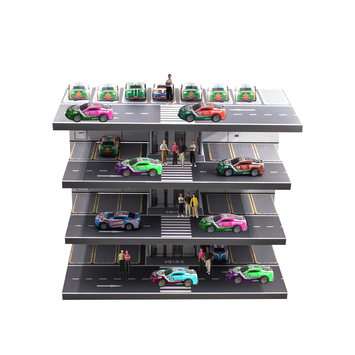 QoTang 1/64 Scale Diecast Toy Car Storage and Collection, Parking ...
