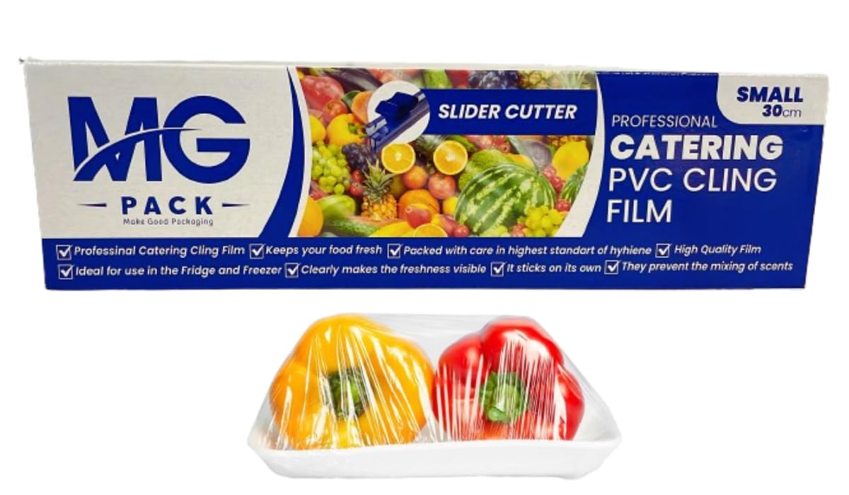 (300m x 30cm) Professional Cling Film with Slider Cutter - Tear ...