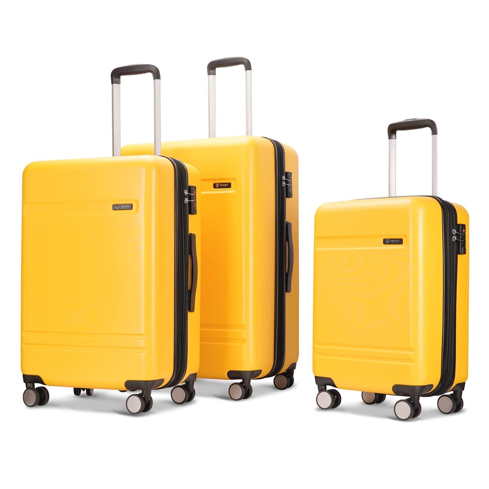 PRIMICIA GinzaTravel 3-Piece Luggage Sets Expandable Suitcases with 4 ...
