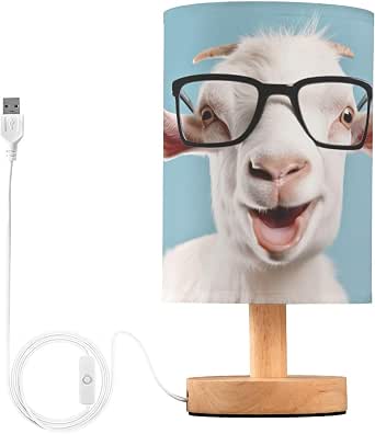 Kigai Cute Goat Table Lamp Simple LED Desktop Lamp Nightstand Lamps Eye ...