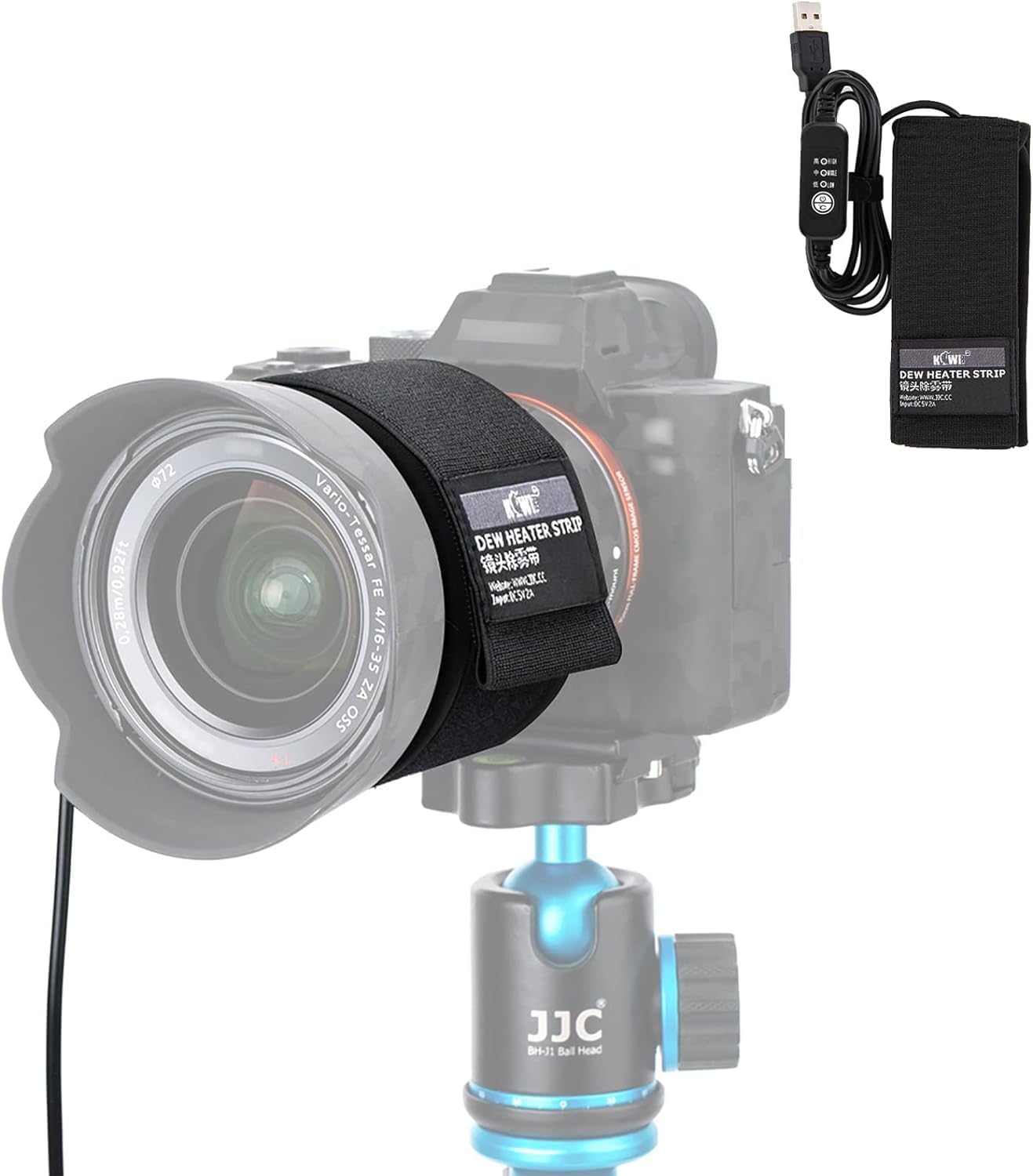 KIWIFOTOS Lens Heater Warmer Dew Heater Strip with Temperature ...