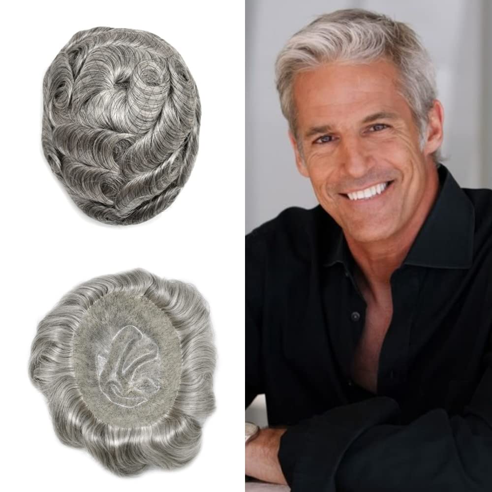 Amazon.com : Healthlif Toupee For Men Hair Pieces Full Poly Thin Skin ...