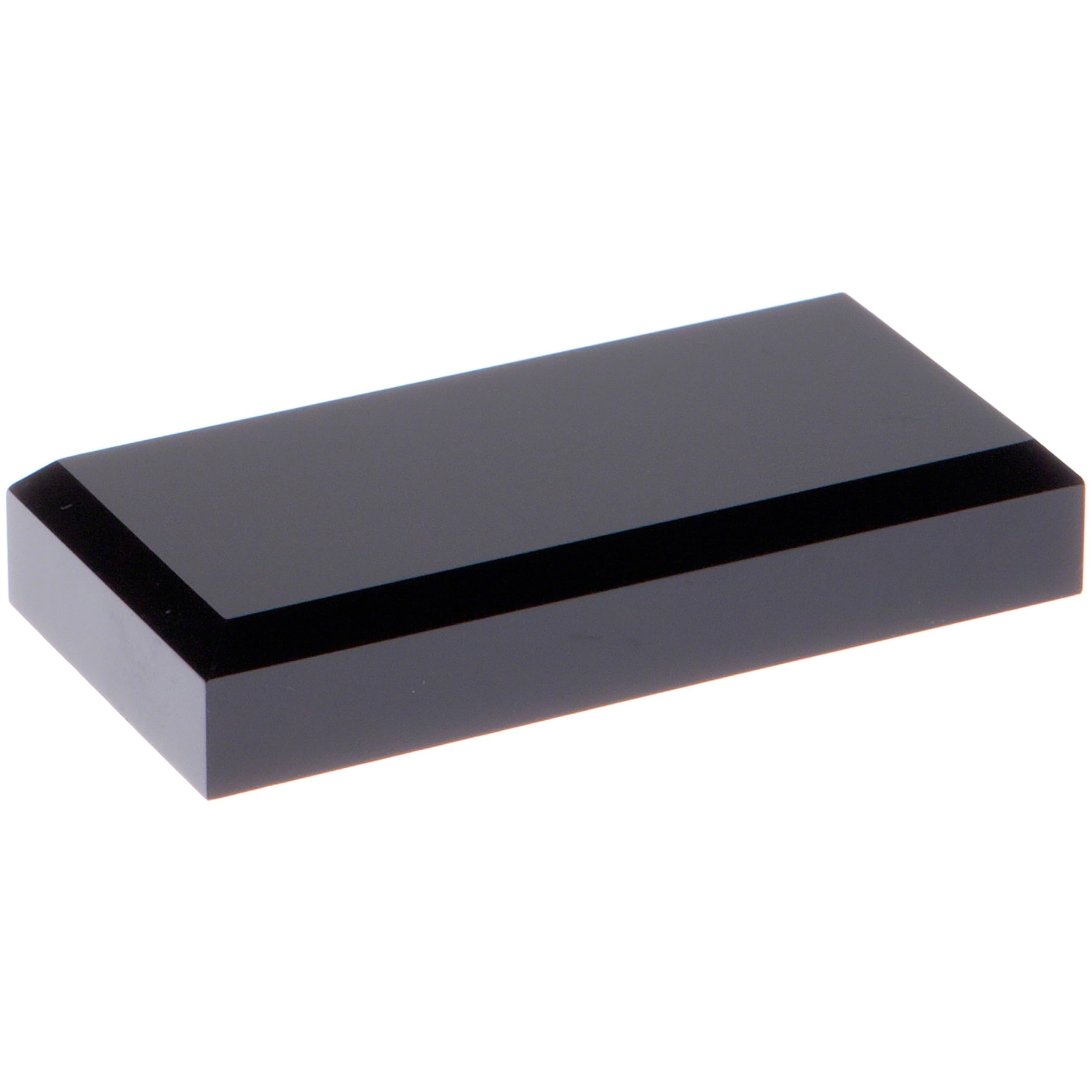 Amazon.com: Plymor Black Acrylic Rectangular Beveled Display Base, 4" W ...