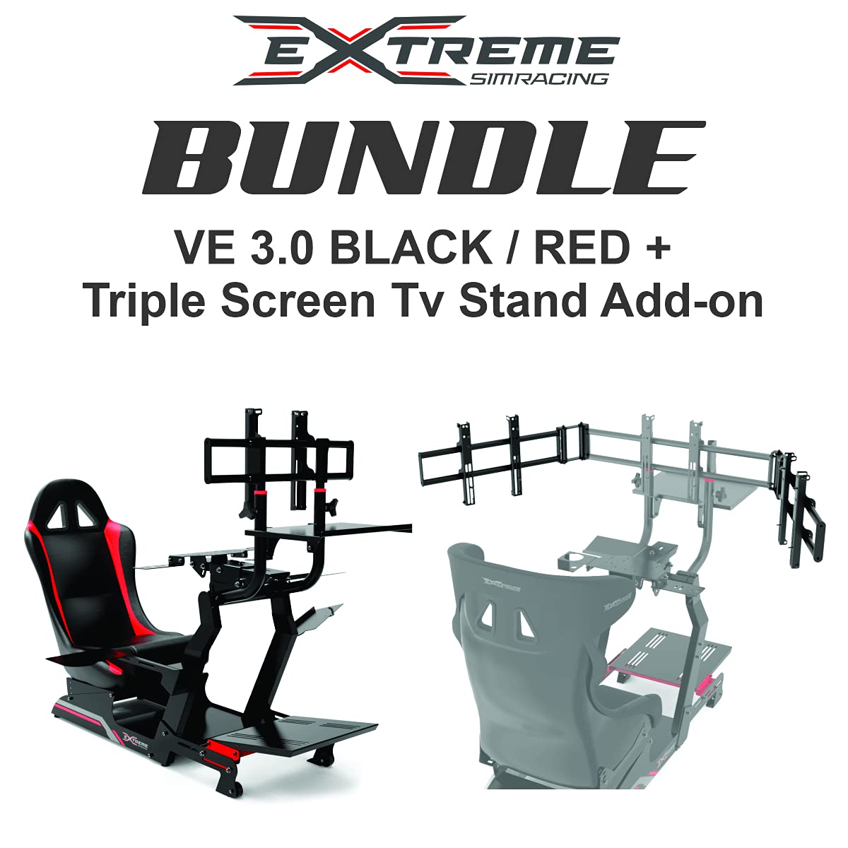 Buy Extreme Sim Racing Bundle Racing Simulator Cockpit With All ...