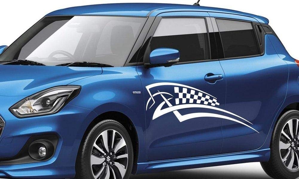 Pair of Sports CAR Stickers SELF Adhesive Peel and Stick Vinyl Graphics ...