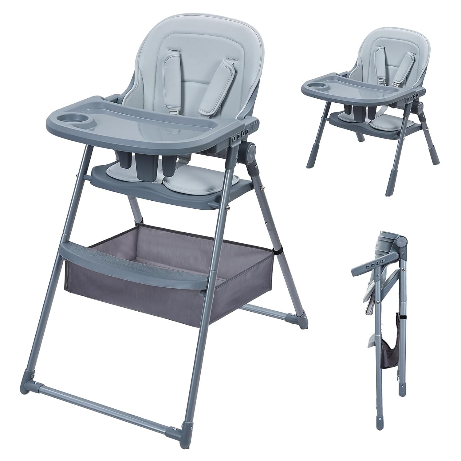 Amazon.com : Portable Baby High Chair, Foldable and Convertible ...