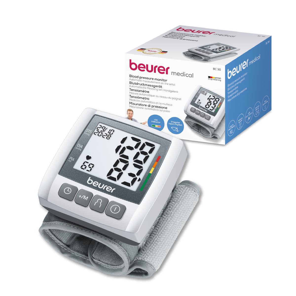 Beurer Blood Pressure Monitor-Wrist Cuff Automatic Digital Blood ...