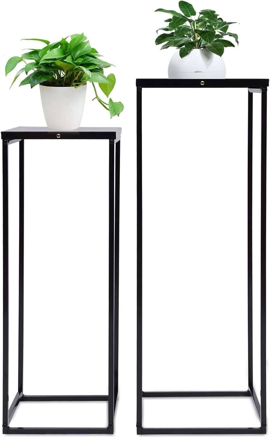 Amazon.com: 2pcs Metal Square Plant Stand, Large Flower Rack Holder ...