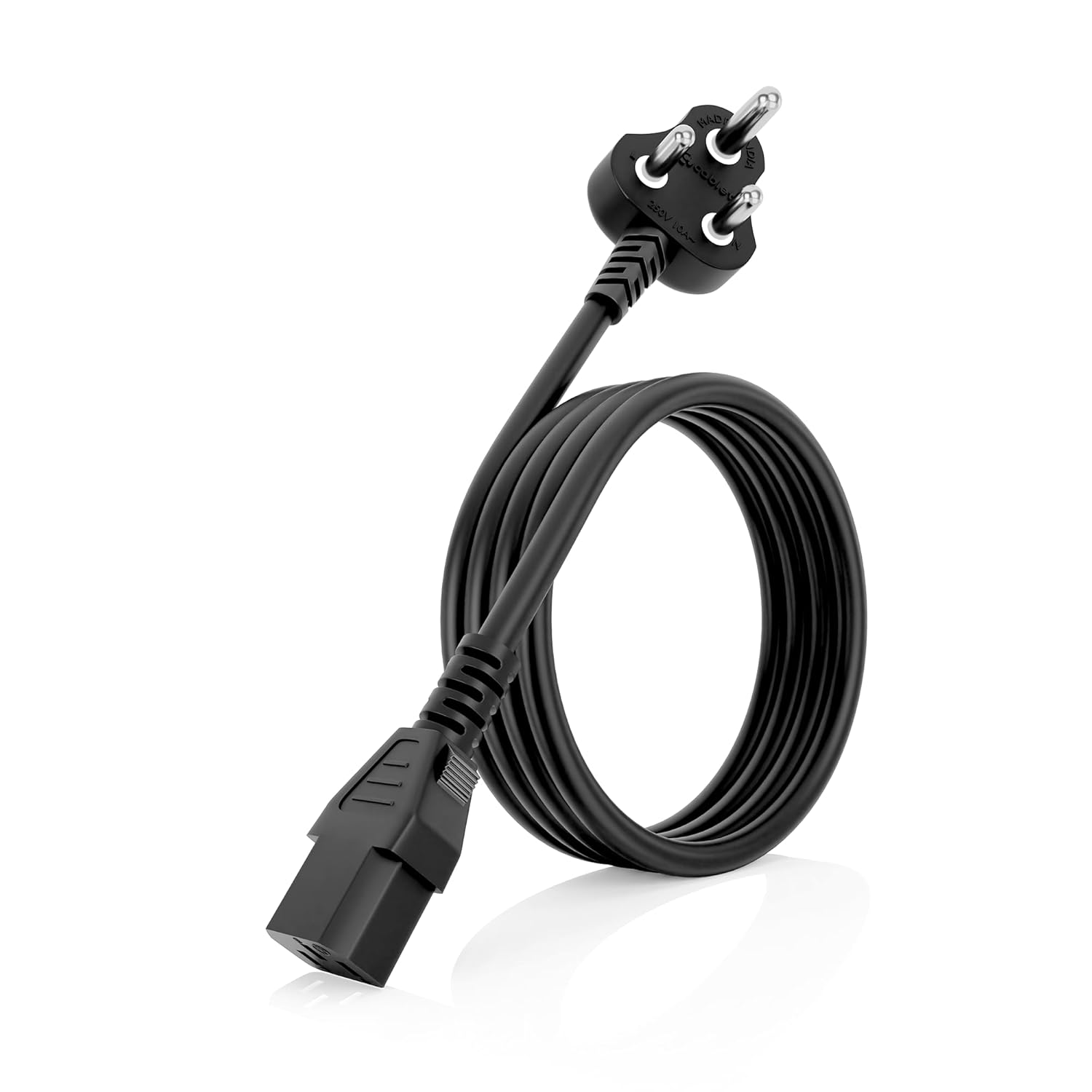 Buy Cablet Power D15 Desktop Power Cable, 3 Pin Type-D Male to C13 ...