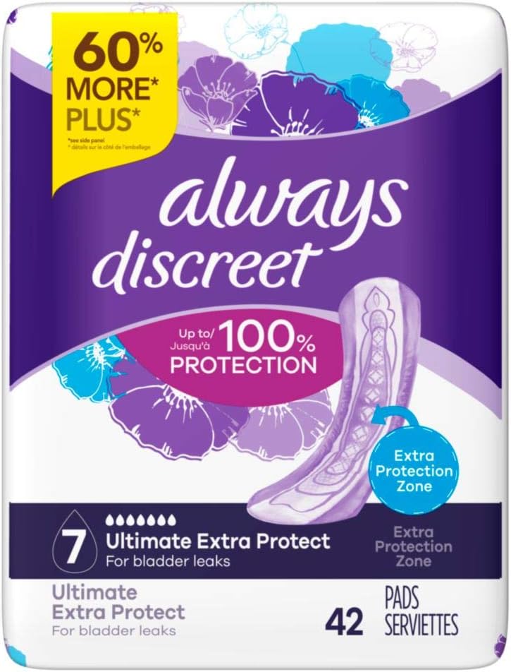 Always Discreet Ultimate Extra Protect Incontinence and Postpartum Pads ...