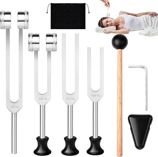 Diapason Neurologico in Alluminio Guarigione Set di 4 diapason (128Hz ...