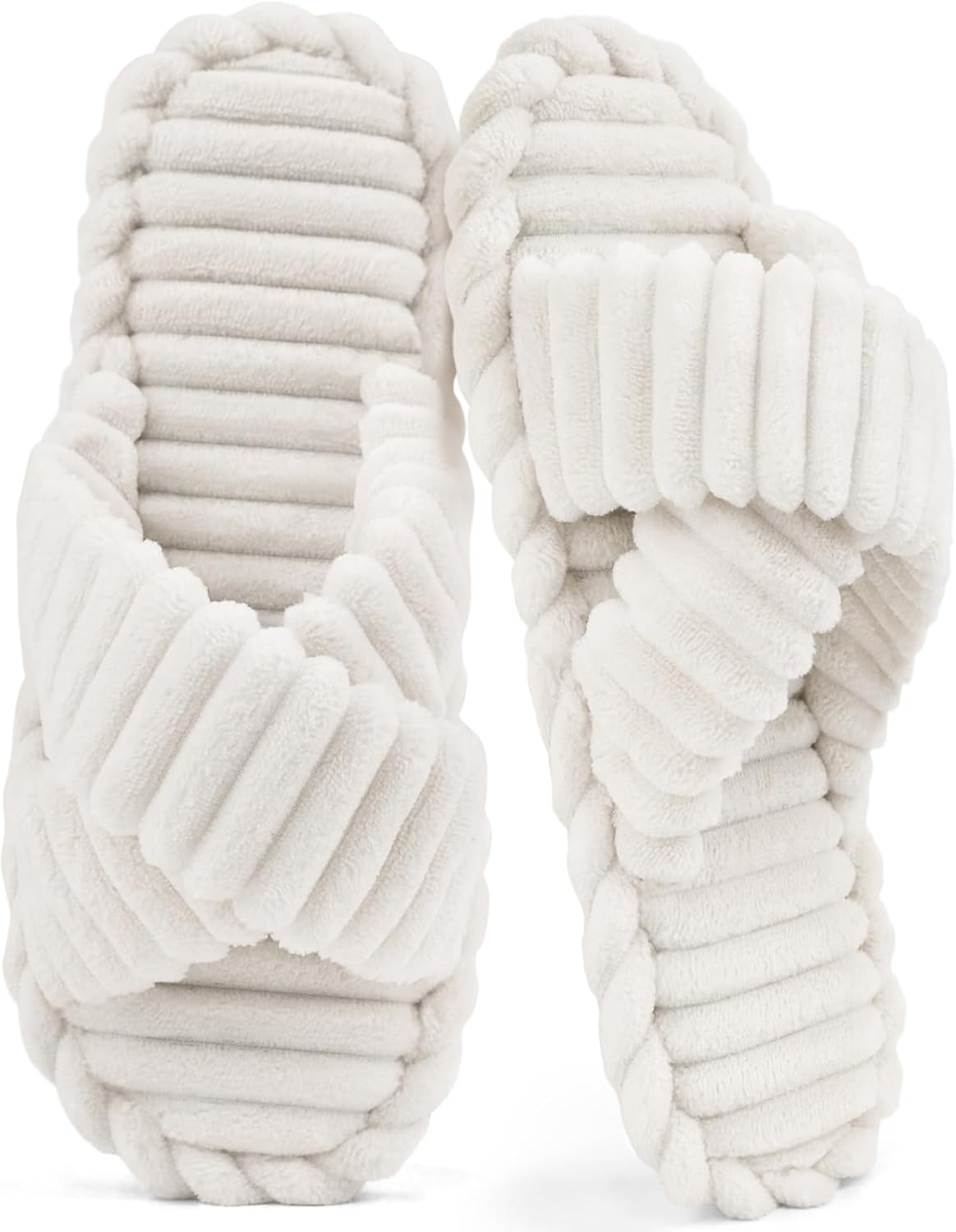 Amazon.com: ZOORON Pantuflas de punta abierta para mujer, pantuflas ...