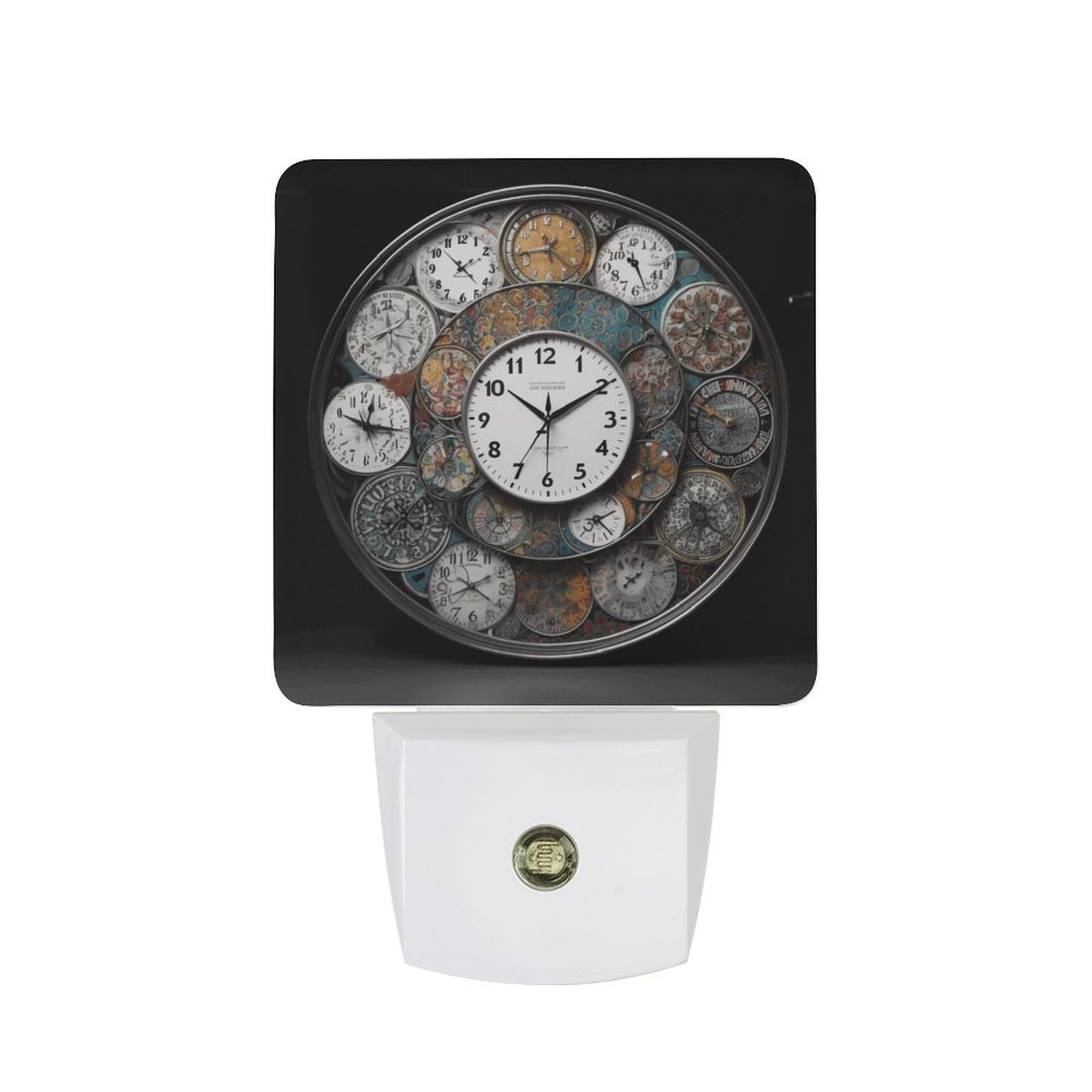NHYDSPQ Night Light,Clock Art Print Night Light,Plug in Night Light for ...