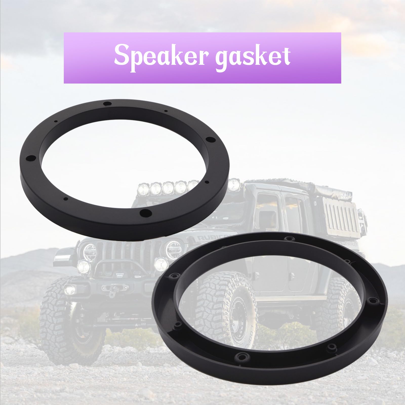 Snapklik.com : Saim 6.5" Dia Universal Black Plastic Speaker Spacer ...