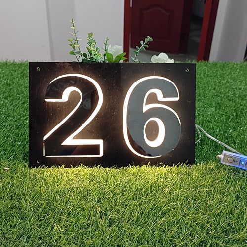 Custom Lighted Letters House Numbers Vertical | Horizontal Address ...