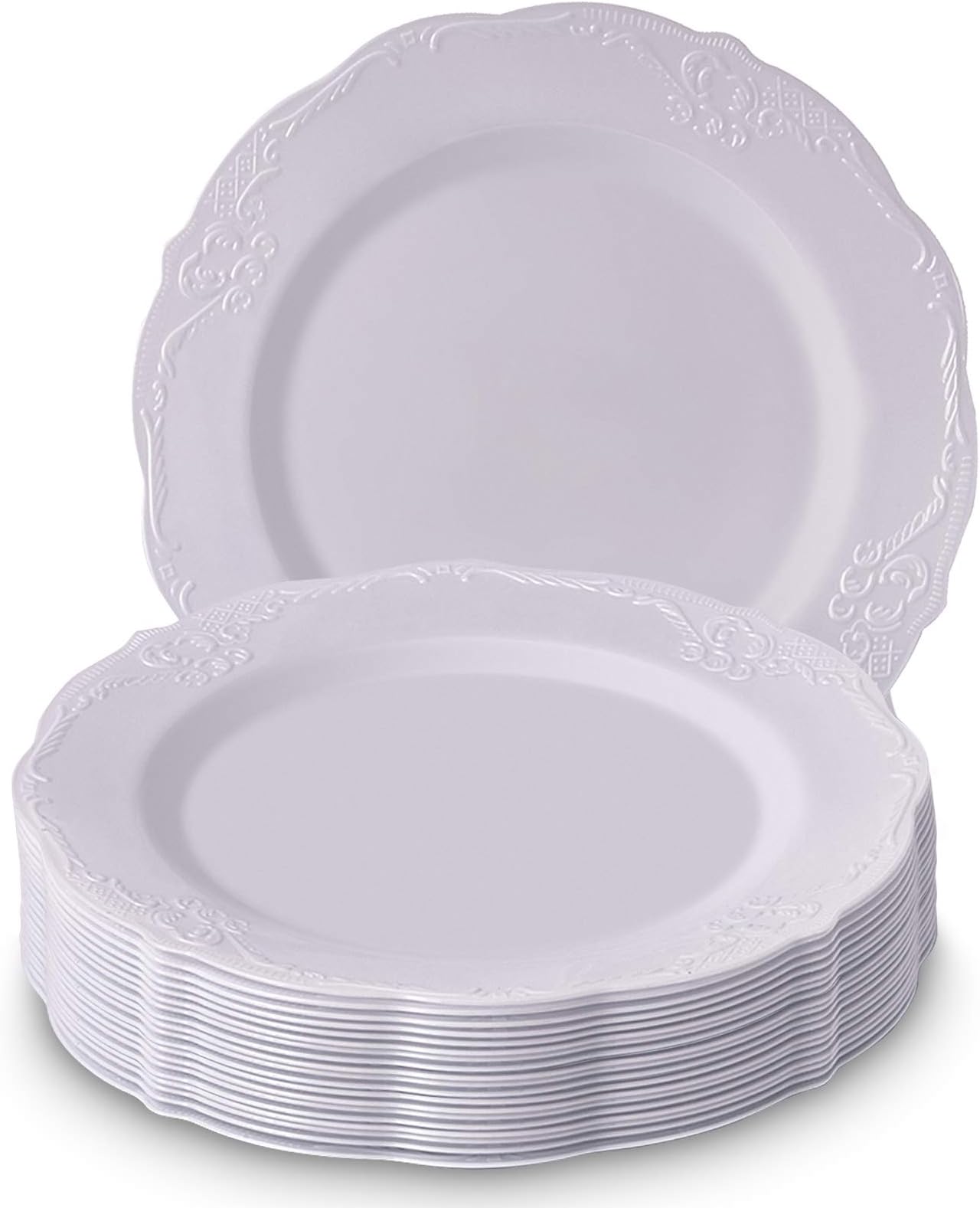 Amazon.com: Vintage Design Disposable Dessert Plates For Party (10 Pc ...