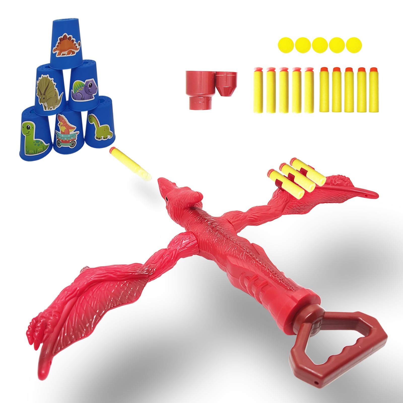 Snapklik.com : Ziguyba Dinosaur Bow And Arrow Toy,4 In 1 Game Pterosaur ...