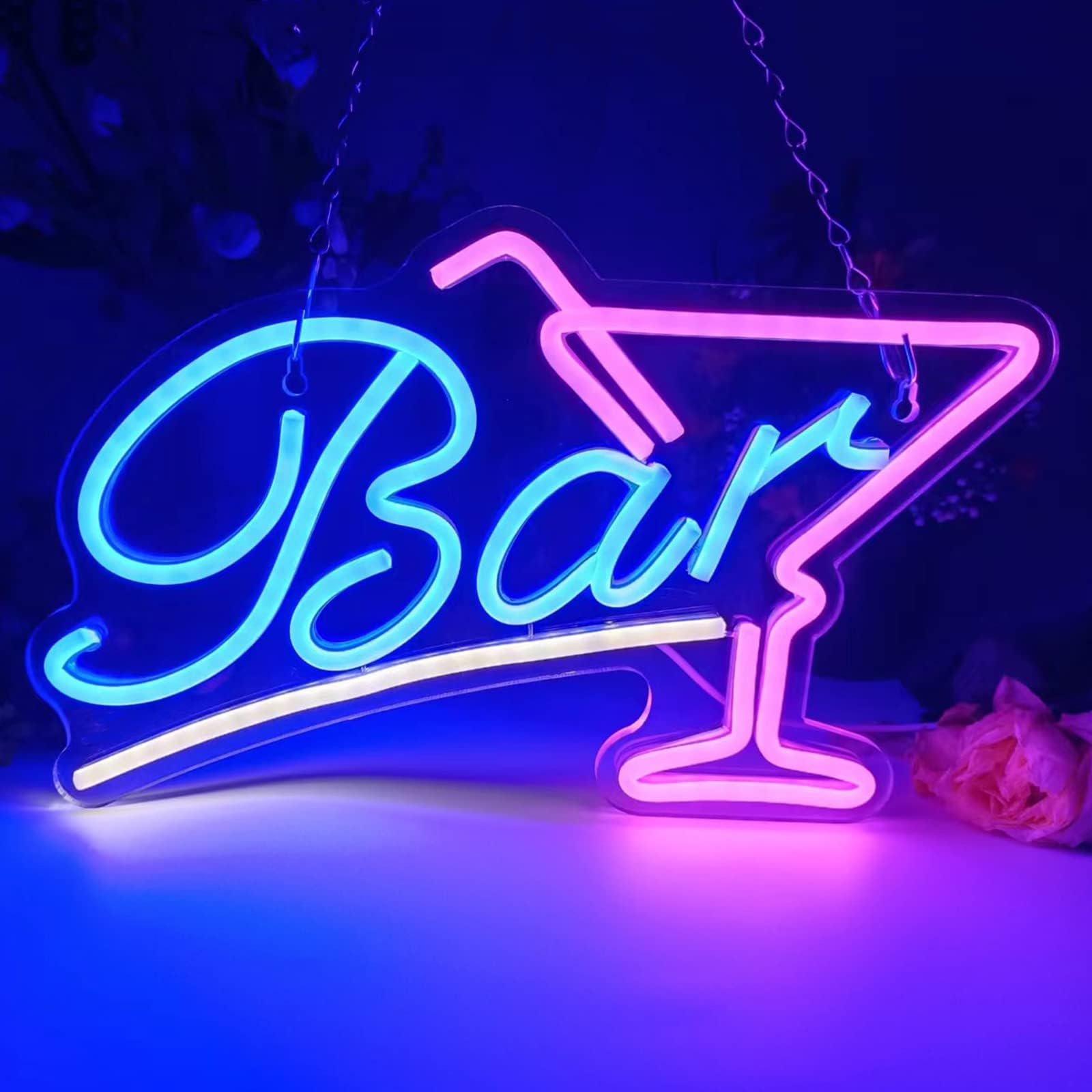 Amazon.com : Custom Bar Light Sign, Custom LED Sign Bar, Bar Light Up ...