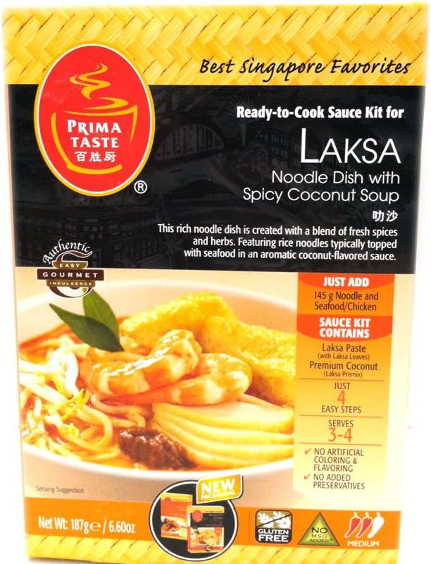 Amazon.com: Prima Taste Laksa Kit, 6.6-Ounce Boxes (Pack of 3 ...