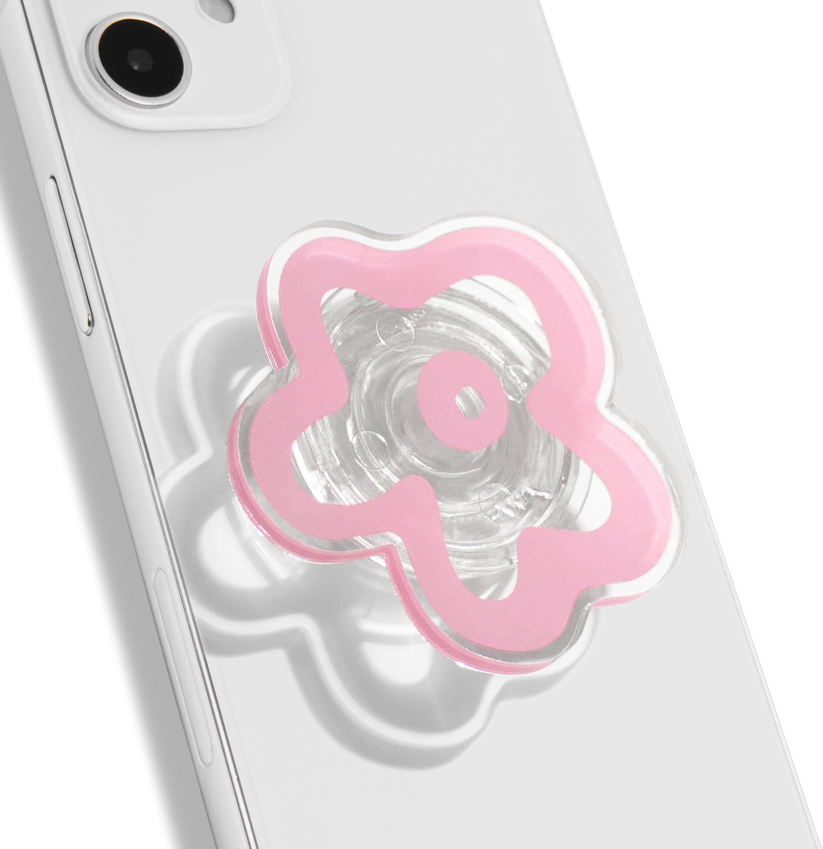 Amazon.com: OnTheGrip Cute Transparent Daisy Flower Shape Design Mobile ...