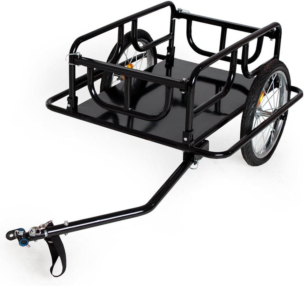 TecTake Folable Bicycle Bike Cycle Trailer Transport Cargo Luggage ...