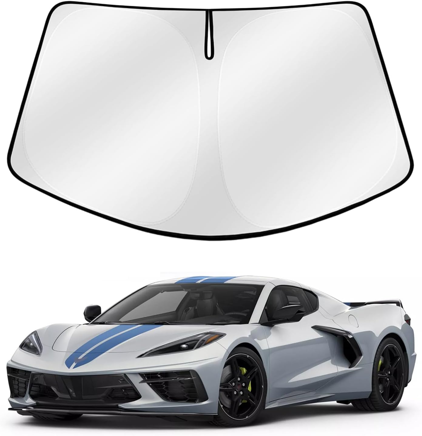 Amazon.com: Front Windshield Sunshade for Chevrolet Corvette C8 2020 ...