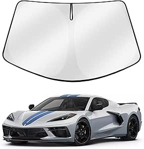 Amazon.com: Front Windshield Sunshade for Chevrolet Corvette C8 2020 ...