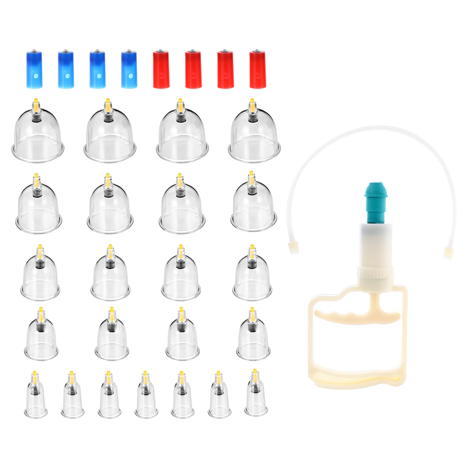 Buy Hemoton 24pcs Cupping Therapy Sets Cupping Vacuum Suction 24 Cups ...