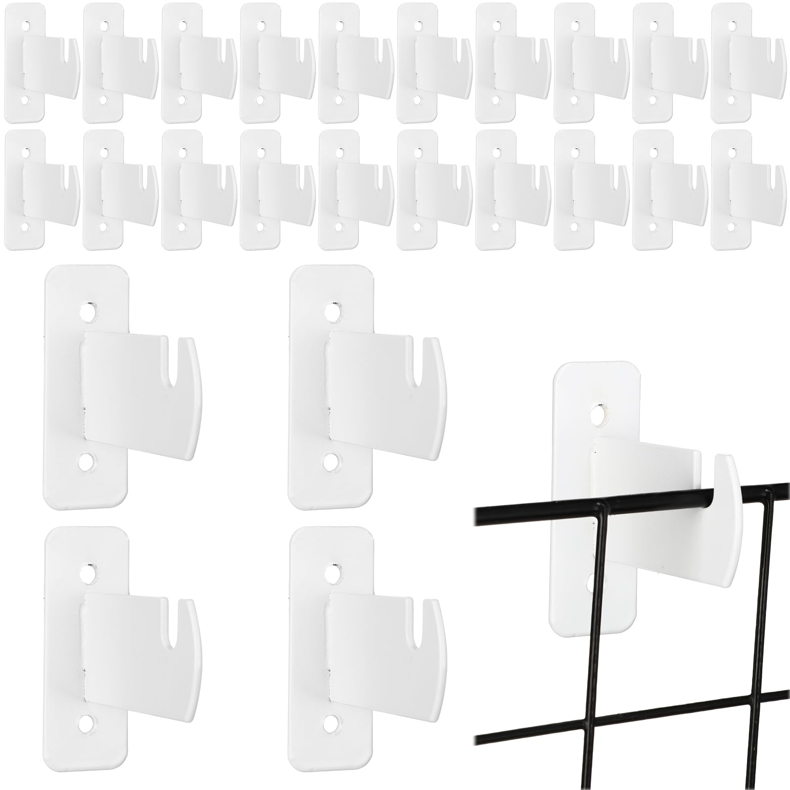 Amazon.com: Shimeyao 24 Pcs Gridwall Mount Brackets Metal Grid Wall ...