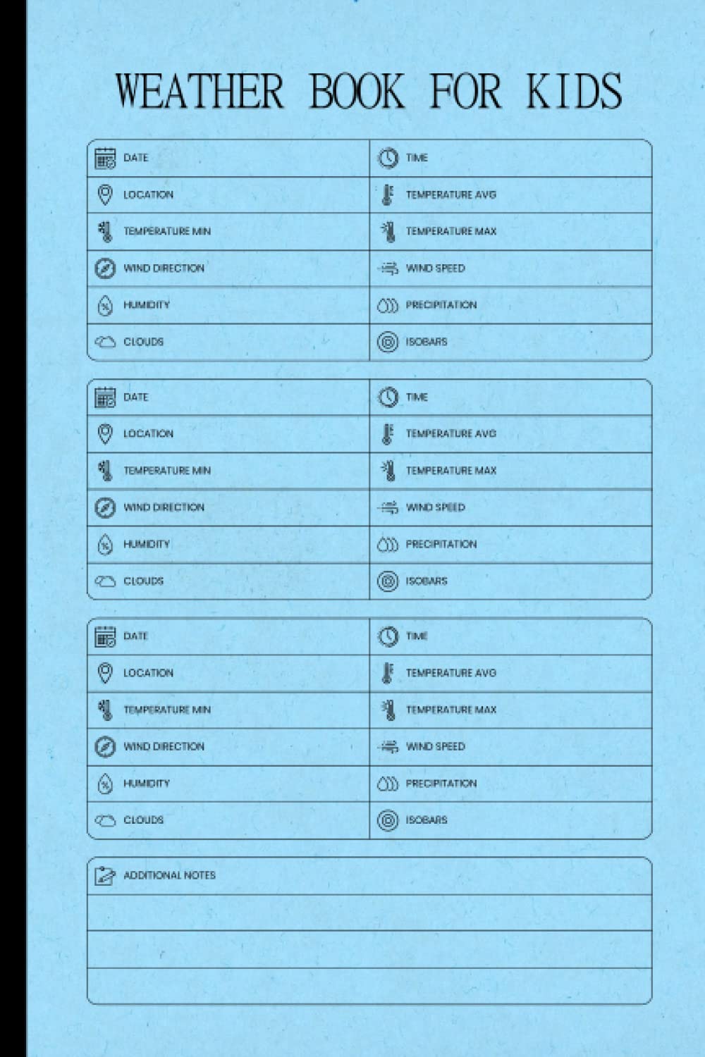 WEATHER BOOK FOR KIDS: Weather log book journal, Weather Observation ...