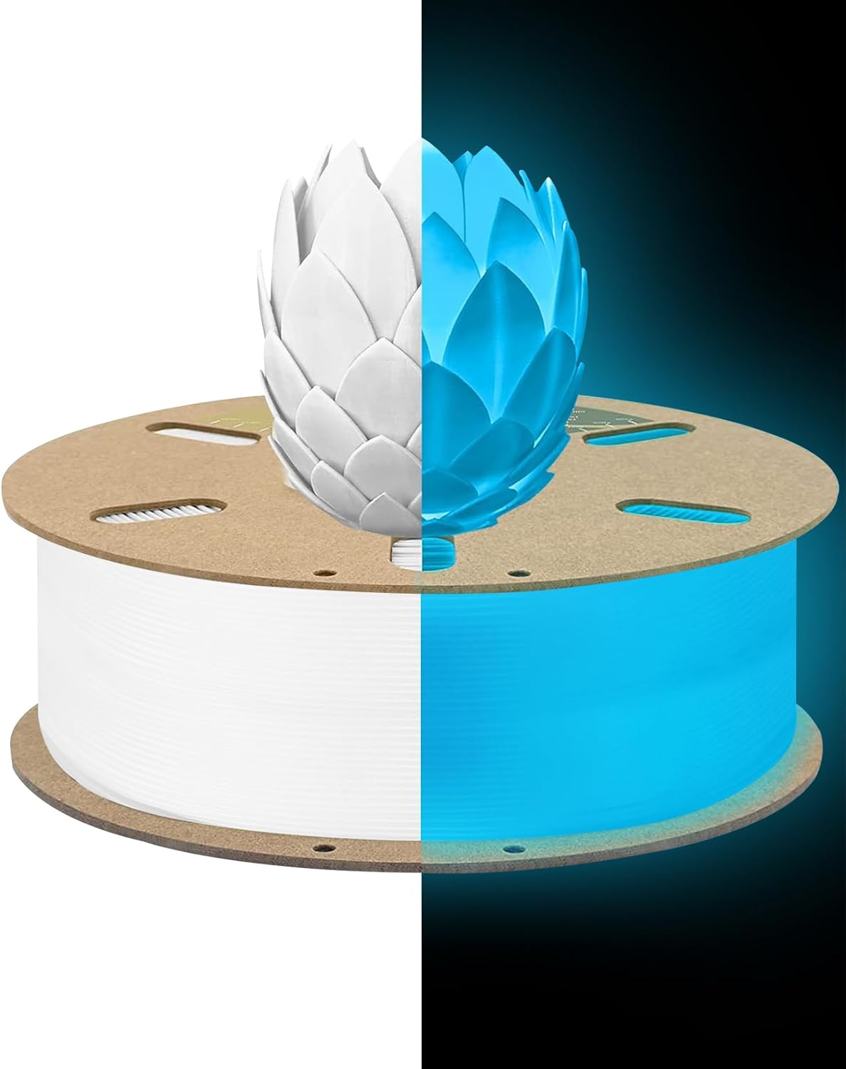 DURAMIC 3D PLA Glow Blue in The Dark Filament 1.75mm 1Kg, 3D Printing ...