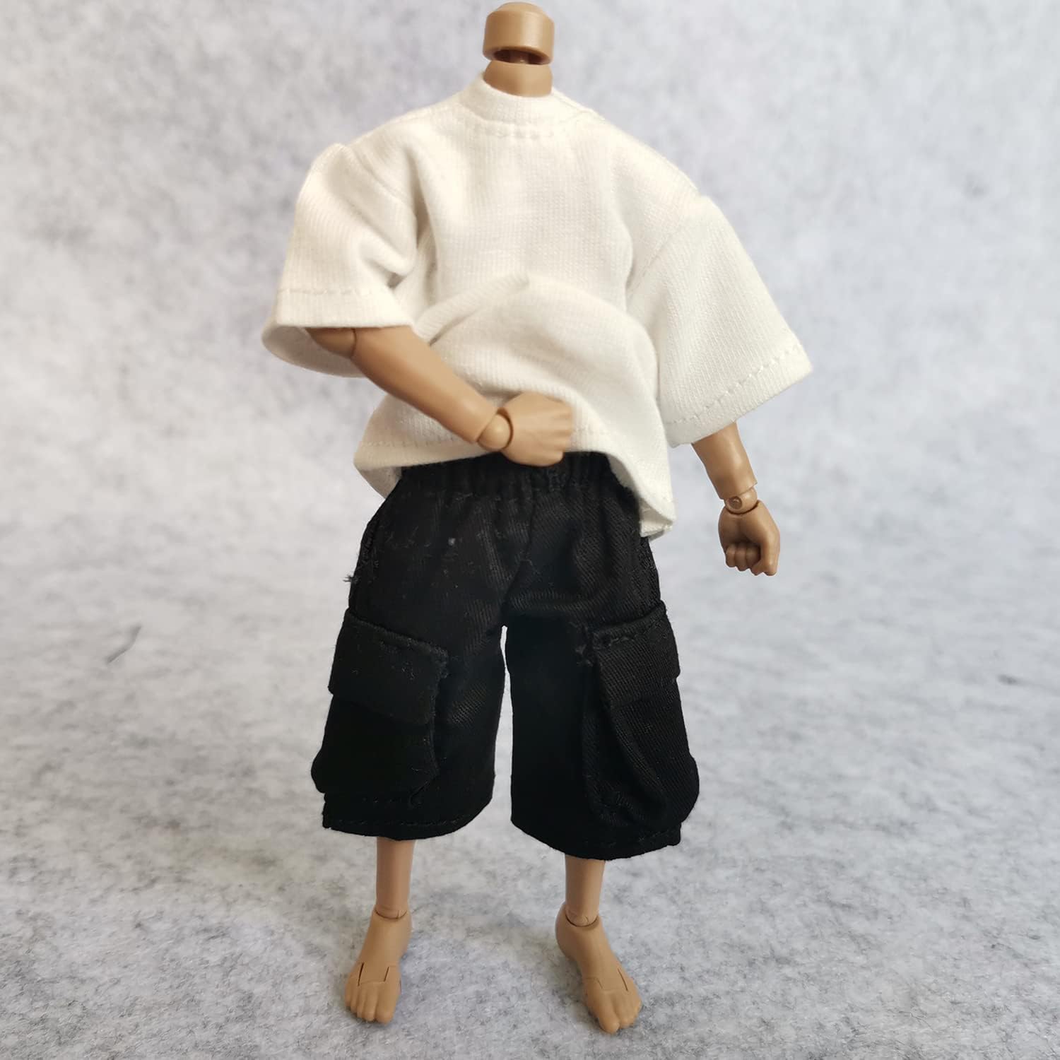 Amazon.com: 1/12 Scale Figure Clothes Male Clothes Men's T-Shirt Pants ...