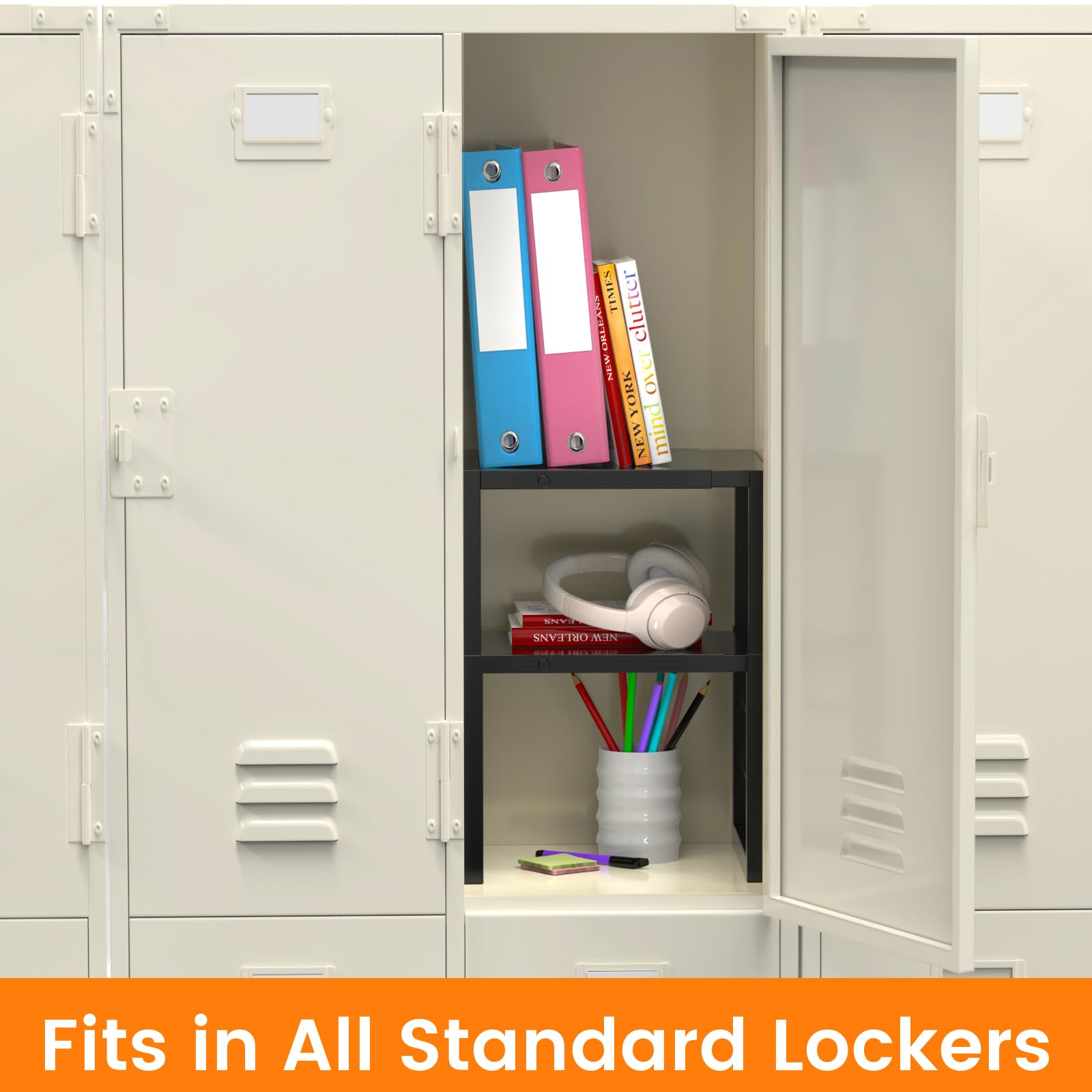 Snapklik.com : Locker Organizer Shelf School, Adjustable Width And ...