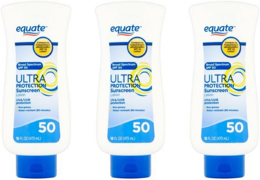 Amazon.com: Equate Ultra Protection Sunscreen Lotion, SPF 50, 16 fl oz ...