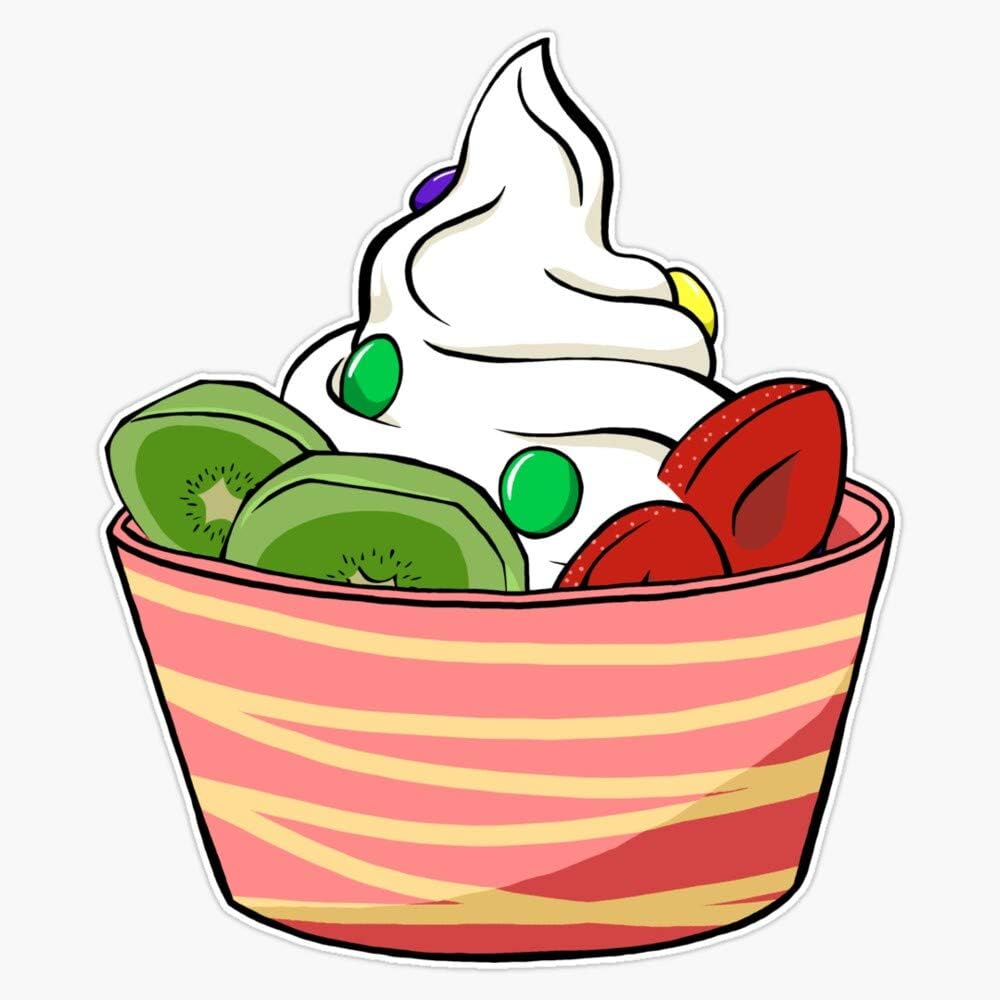 Amazon.com - Frozen Yoghurt Sticker Vinyl Bumper Sticker Decal ...