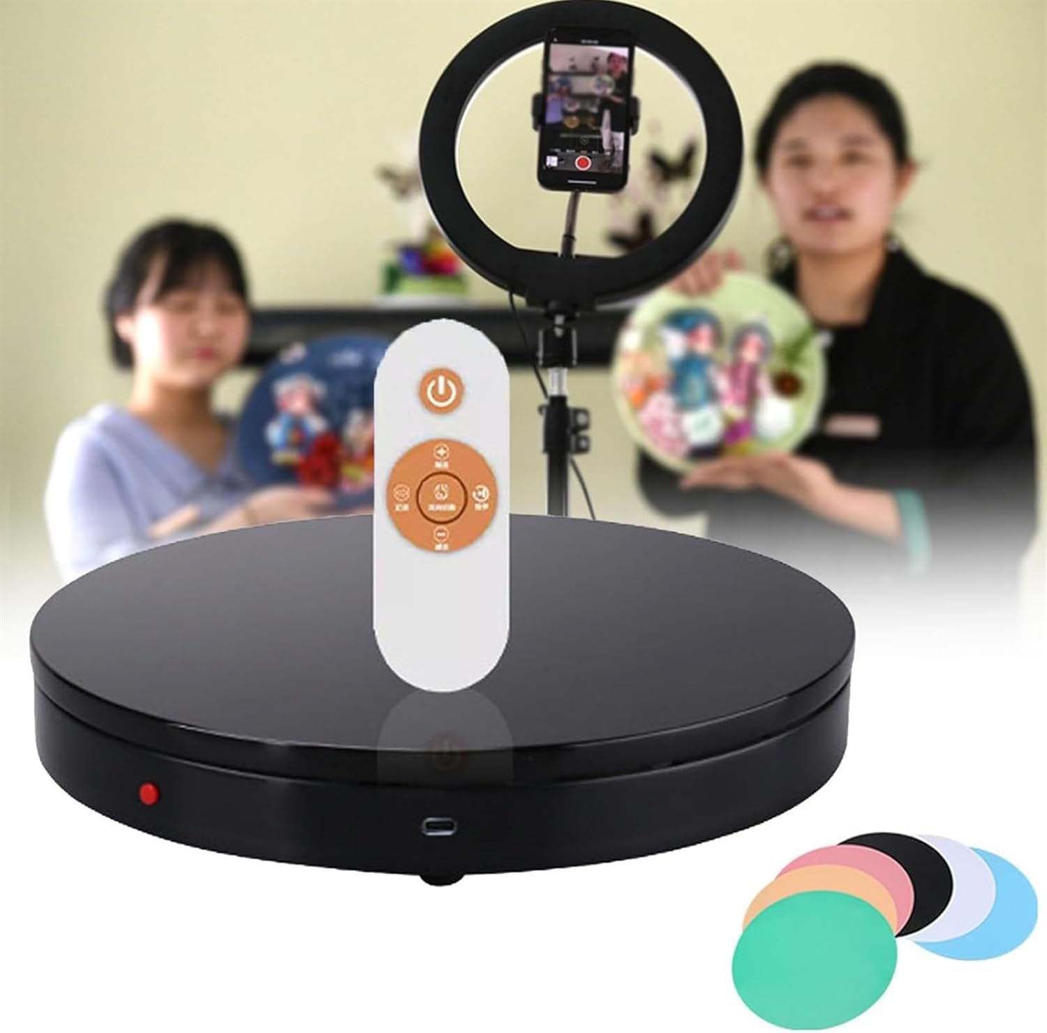 Amazon.co.jp: Electric Rotating Turntable Display Stand, Automatic ...