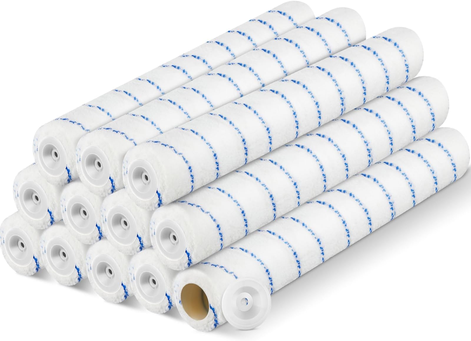 Amazon.com: Jinei 12 Pcs 18 Inch Paint Roller Covers 3/8" Nap Roller ...