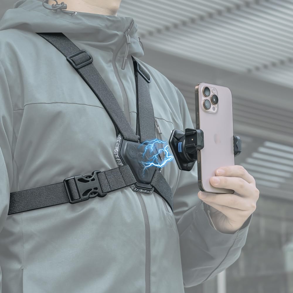 Amazon.com: Rugvis Phone Chest Mount Harness Strap Cell Phone Holder ...