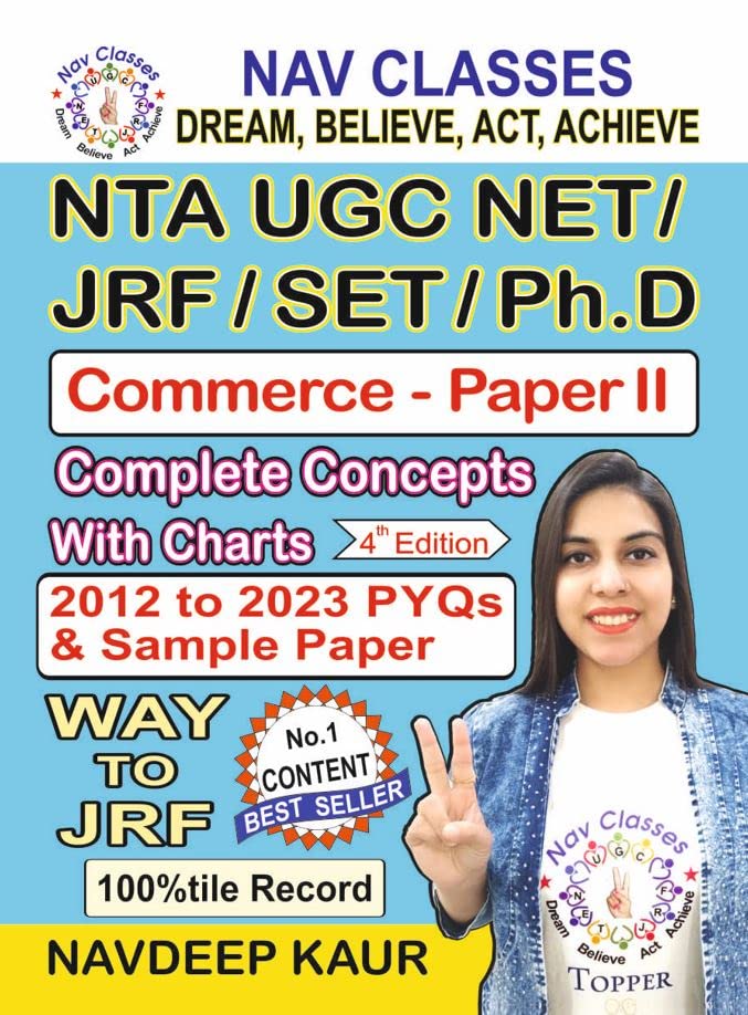 NTA UGC NET / JRF / SET / Ph.D Paper II Commerce Complete Concepts with Charts, 2012 to 2023 ...